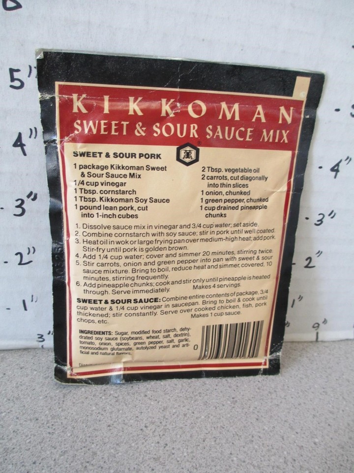 KIKKOMAN sweet sour sauce mix Chinese food packet 1990s unopened full ...