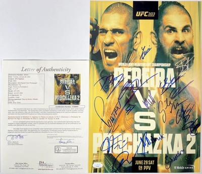 Alex Pereira Jiri Prochazka +12 Signed UFC 303 11x17 Event Poster MMA ...
