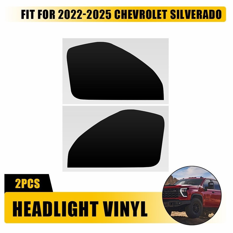 For 2022-25 Chevrolet Silverado Headlight DRL Smoke Side Marker Tint ...