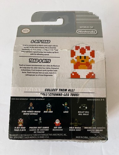 8 BIT MODERN TOAD JAKKS WORLD OF NINTENDO SUPER MARIO FIGURE 2.5" | eBay