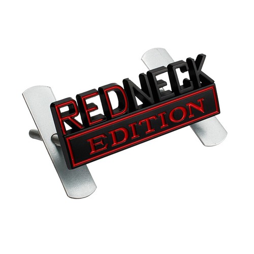 1x Grille Redneck EDITION emblem 3D Fender Badge Decal Car Truck Black ...
