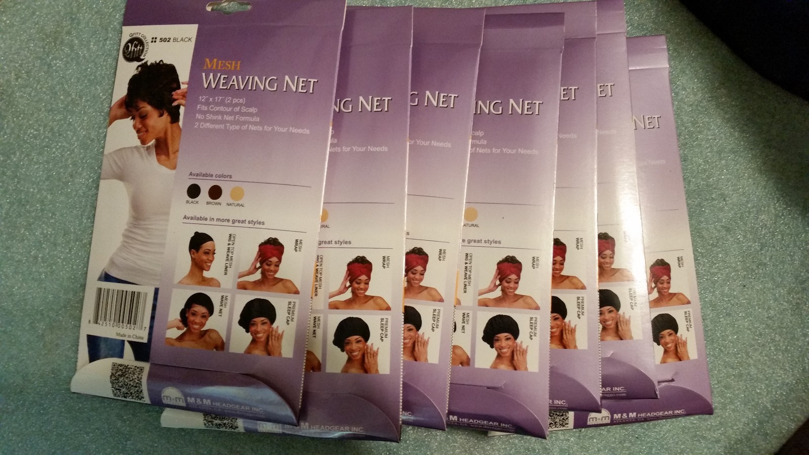 5pcs QFITT Mesh Weaving Net #501 Black 2 Different Type of Weave Nets ...