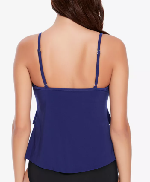 Magicsuit Rita Tiered Slimming Blue Tankini Top Women's Swimsuit ...