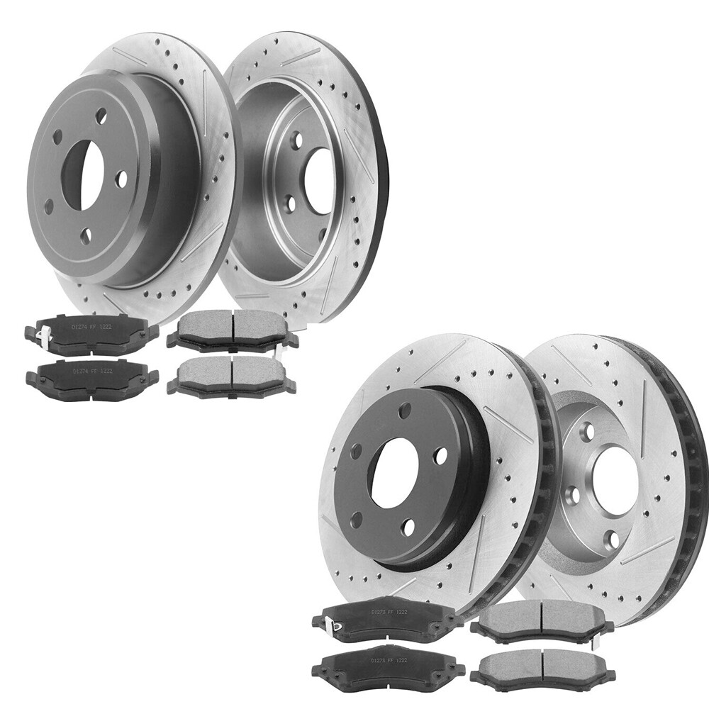Brake Rotors and Brake Pads For Jeep Wrangler Jk 2018 Drilled and ...