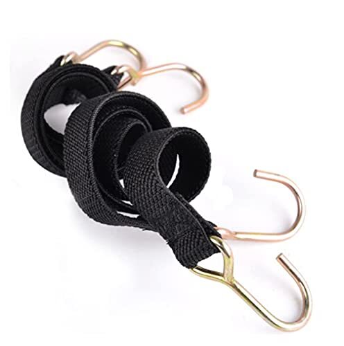18 Inch Bungee Cord Black, Flat Heavy Duty Bungee Cord with 18 inch X2 ...