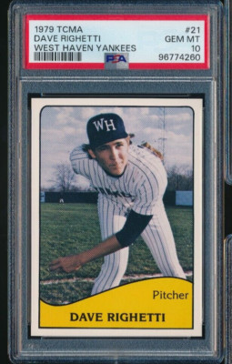 1979 TCMA West Haven Yankees #21 Dave Righetti xrc rookie PSA 10 gem ...
