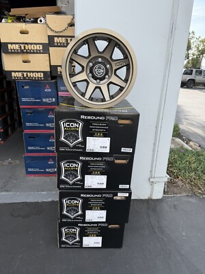 (Set of 4) Icon Alloys Rebound Pro 17x8.5 6x135 +6mm Bronze Wheels Rims ...