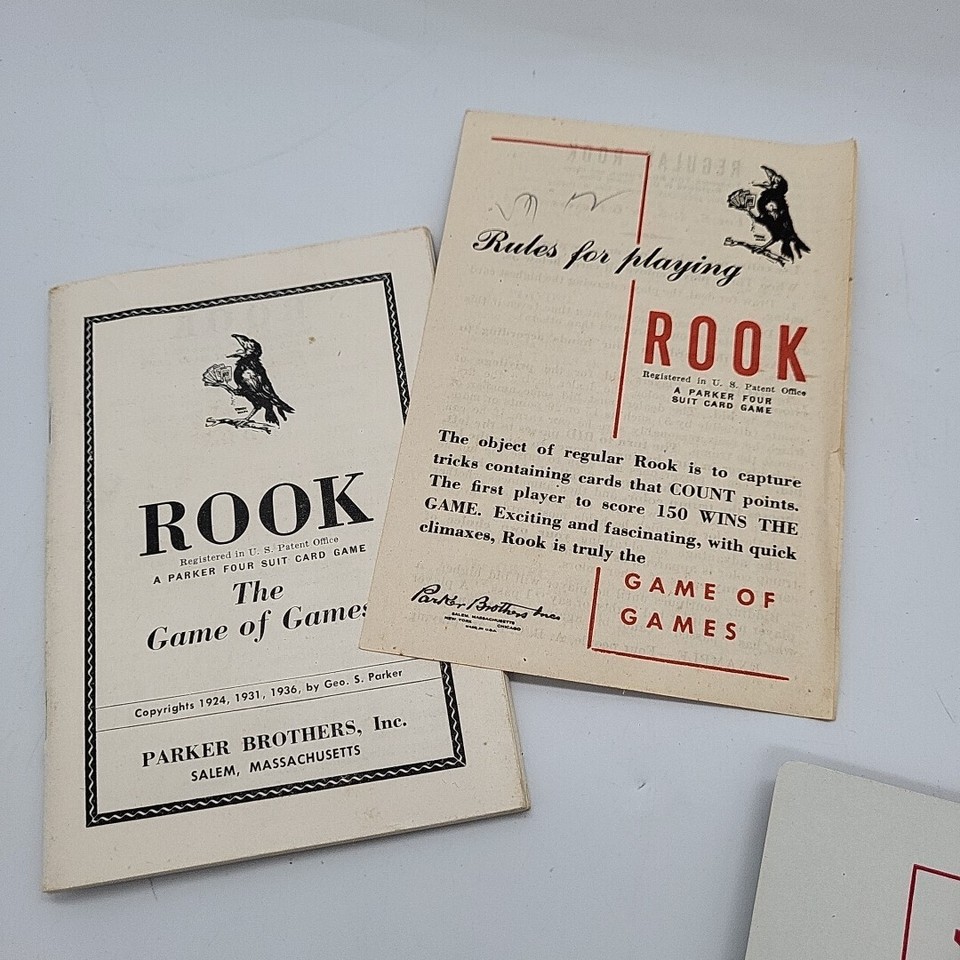 Vintage Rook Card Game 1936 Parker Brothers Original in Box | eBay