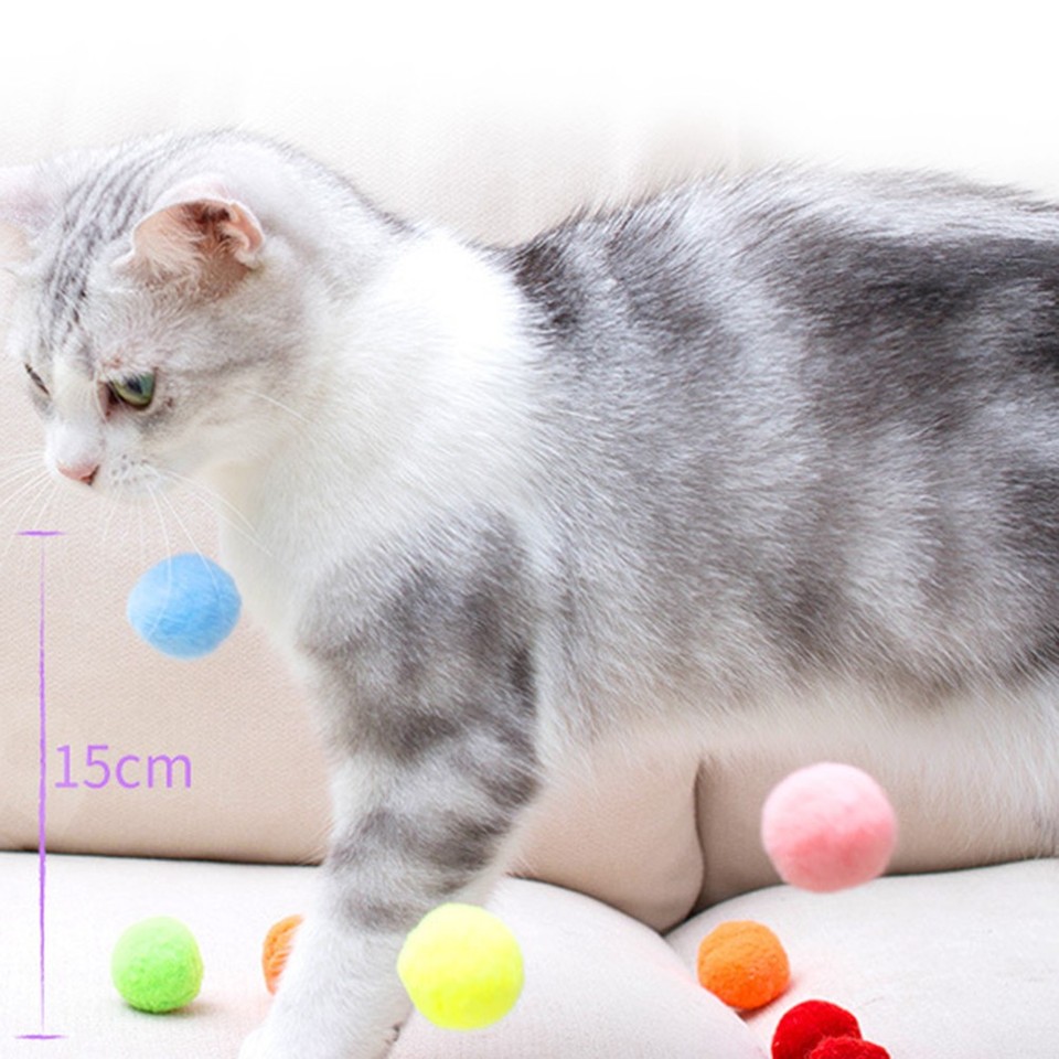 30 Pcs Cat Chase Ball Small Balls Interactive Toys Rolling for Cats ...