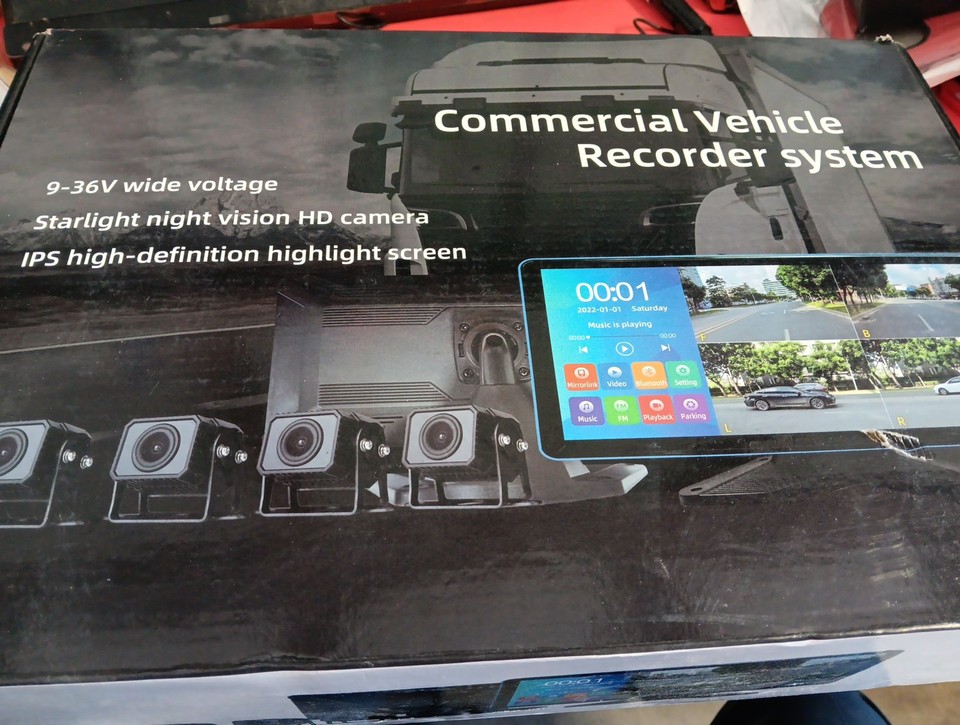 Commercial Vehicle Recorder System 10.36" HD IPS 720P/1080P NIB Free ...