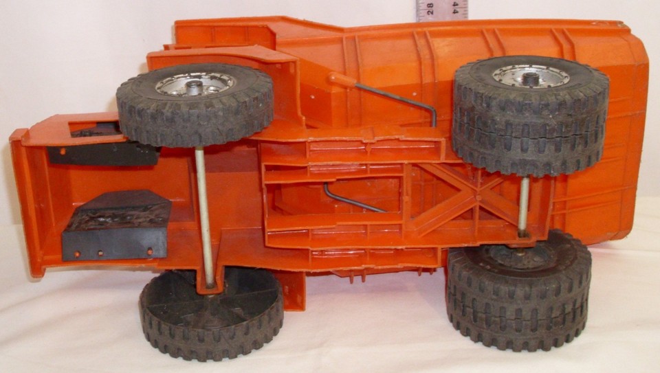 ELDON EUCLID BIG ORANGE DUMP TRUCK POLY PLASTIC TOY | eBay