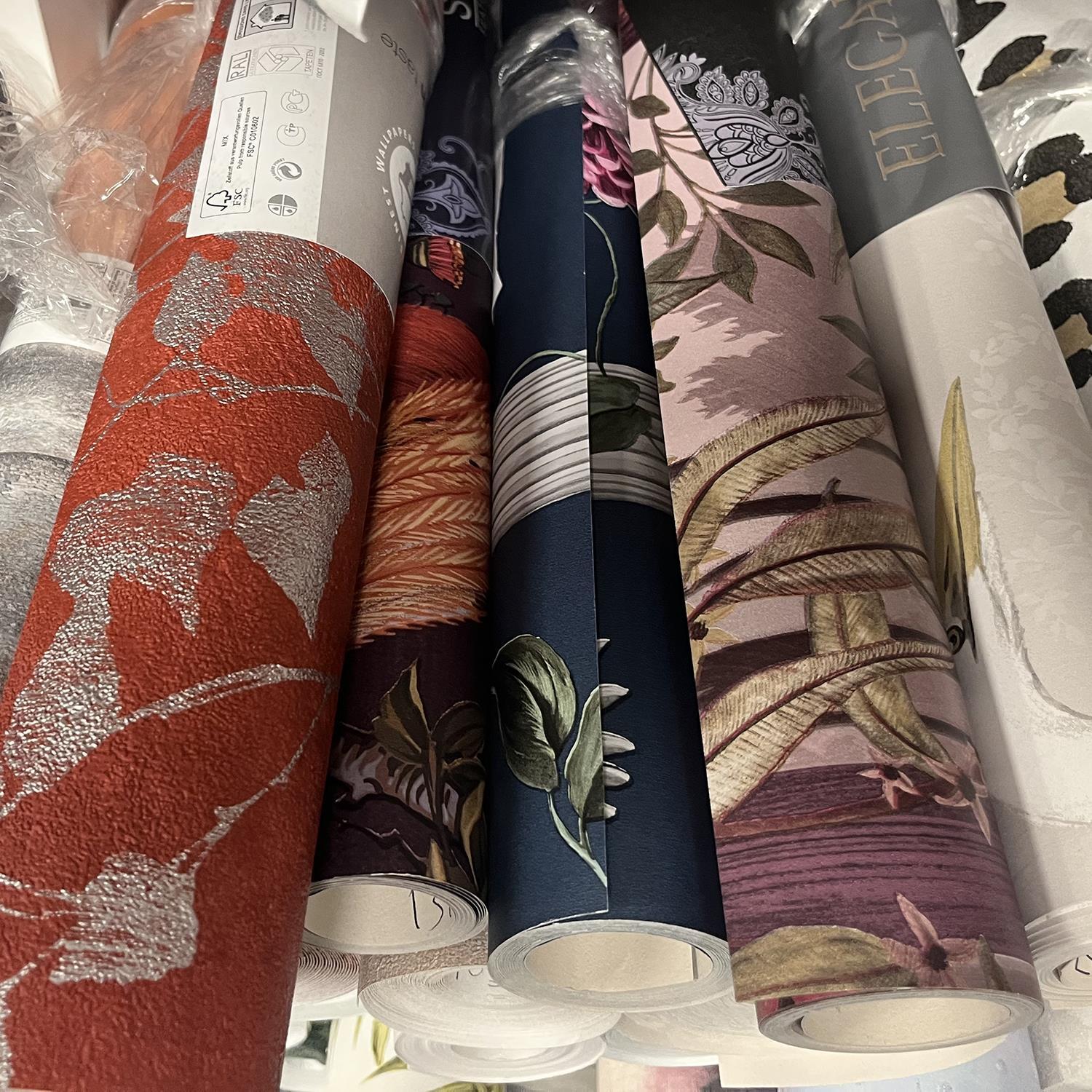 Job Lot Box of 10 Assorted Clearance Wallpaper Rolls End Of Line Mixed ...