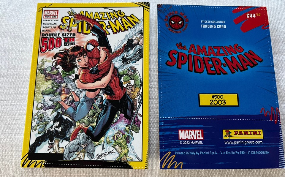 SPIDER MAN 60th ANNIVERSARY 2022 BY PANINI INDIVIDUAL COMIC COVER CARD ...