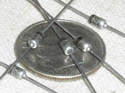 5 MOTOROLA ZENER DIODE 1N5231B 5.1V V VOLT DO35 500MW .5W 1/2 WATT ...