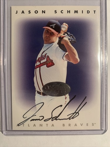 Jason Schmidt Auto 1996 Leaf Signature Series Silver Atlanta Braves | eBay