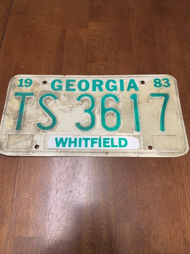 Vintage 1983 Whitfield County Georgia License Plate Tag TS 3617 | eBay