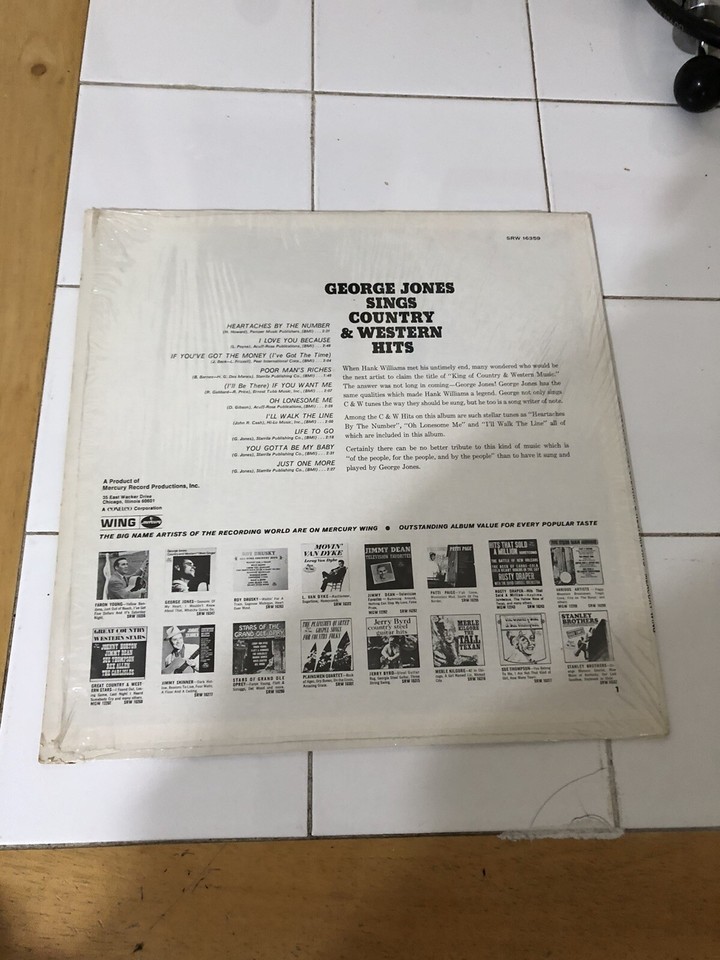 GEORGE JONES SINGS COUNTRY & WESTERN HITS LP MERCURY RECORDS SR-60624 | eBay