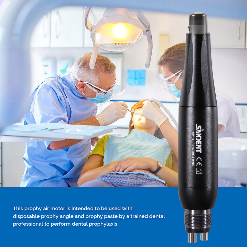 1-5* Dental Hygiene Prophy Handpiece Air Motor 4Holes 4:1 Nose Cone 360 ...