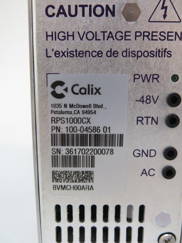 Calix E3-2 RPS1000CX 60VAC/90VAC Coaxial Input Power Supply Module | eBay