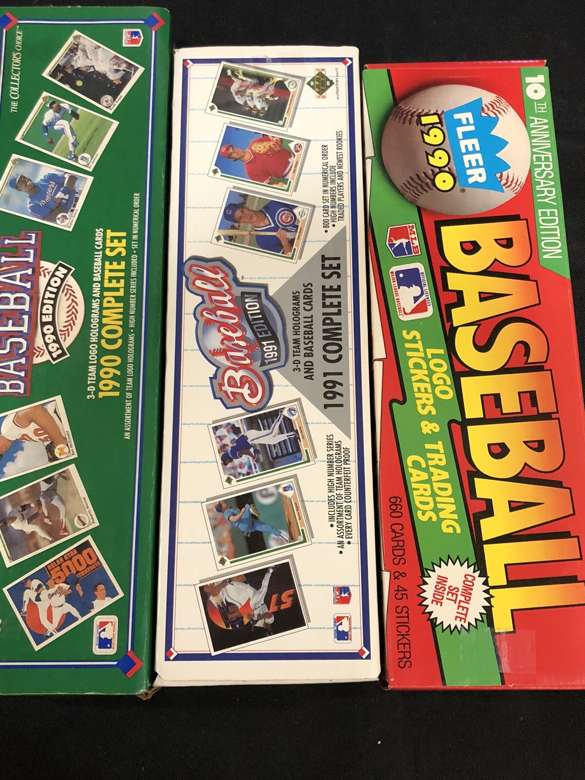 Lot Of 3 Baseball Box Sets 1990 1991 Upper Deck 1990 Fleer Mint- Sosa ...