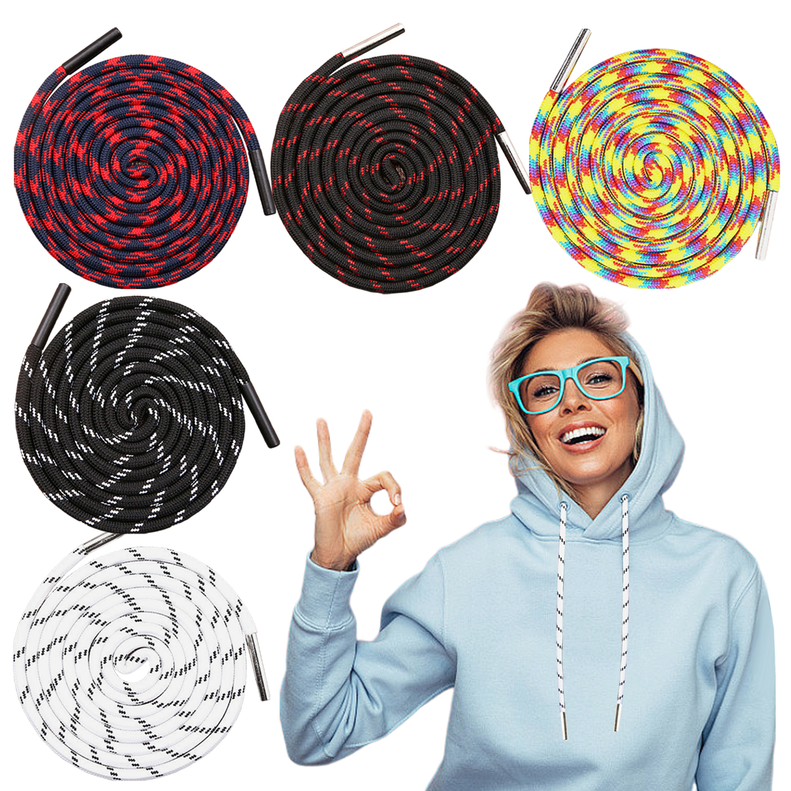 5pcs Rope Sports Trousers Drawstring Cord Polyester Coats Replacement ...