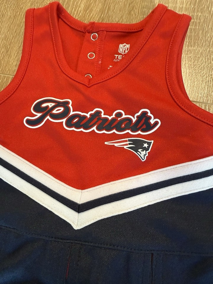 New England Patriots Cheer Cheerleader Dress Halloween Costume Football ...