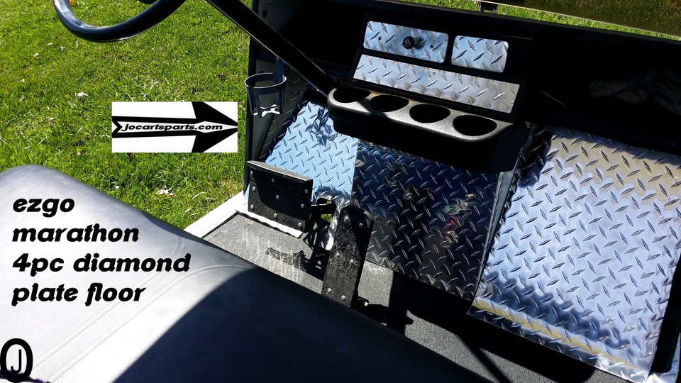 Ezgo Marathon Golf Cart Highly Polished Aluminum Diamond Plate 4 Pc ...