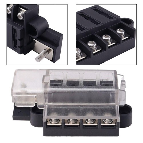 4 Circuit Fuse Box 1 in 4 Out Durable Replacement Assembly 32V Compact ...