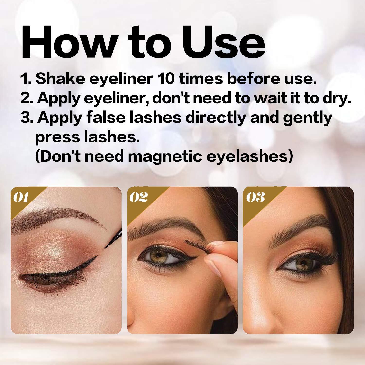 Magic Lash Glue Eyeliner Pen Self-adhesive Eyeliner Colorful Adhsive ...