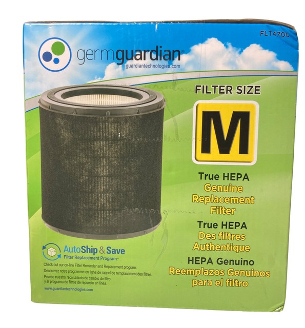 GermGuardian FLT4700 HEPA Genuine Replacement Filter M for Ac4700 Air ...