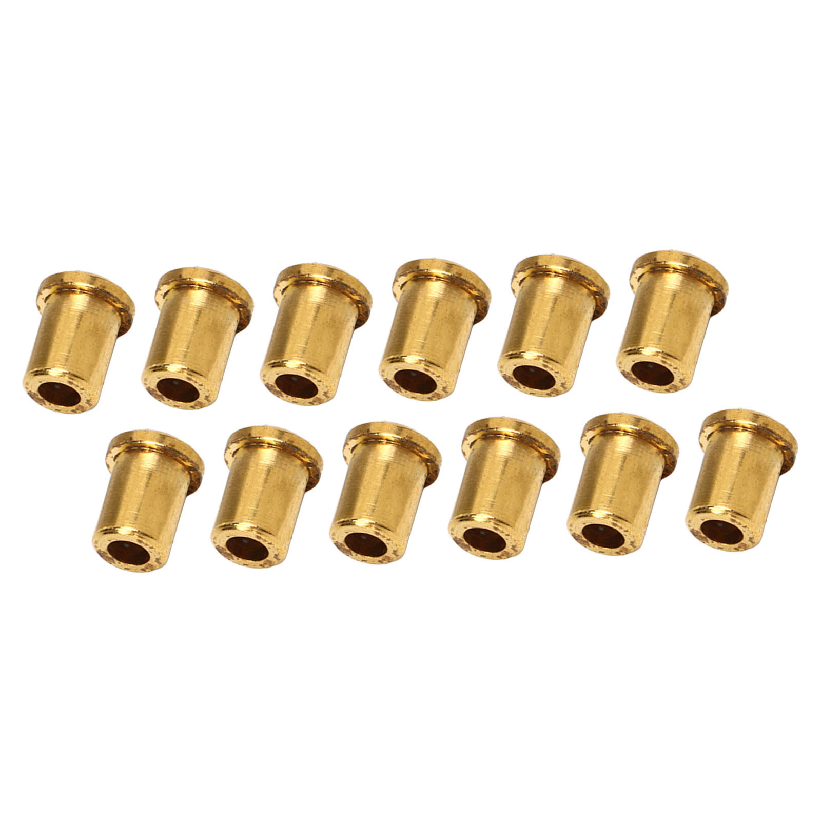 (Gold) 12PCS Guitar Through Body Ferrules Replacement Metal String ...
