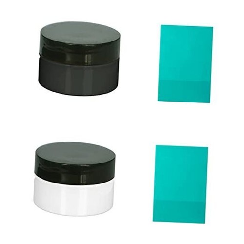 Chalk Stencils Paste Self-Adhesive 2 Colors Jars Chalk Paste With 2 Pcs ...