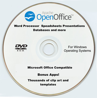 Open Office DVD Compare to Microsoft Word Processor Excel Spreadsheet ...