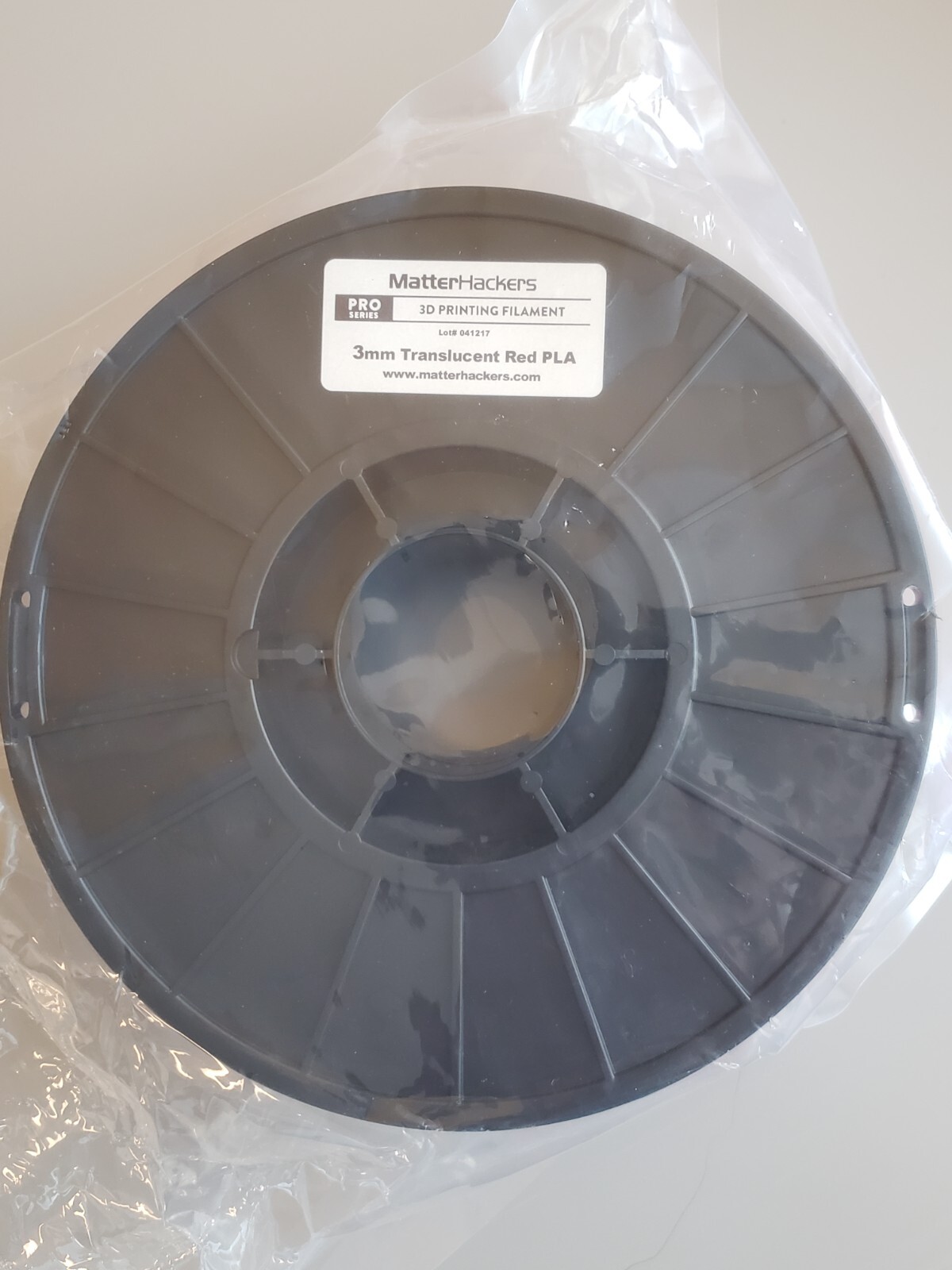 Matter Hackers PRO SERIES, PLA 3mm Translucent Red Filament, 1KG/2.2LBS ...