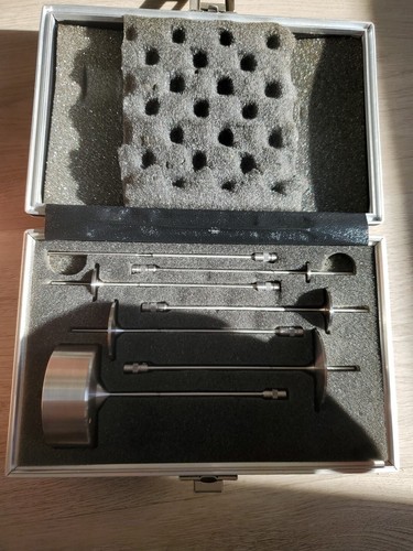 🔥 COMPLETE BROOKFIELD RV VISCOMETER SPINDLE SET W/ 7 SPINDLES & CARRING ...