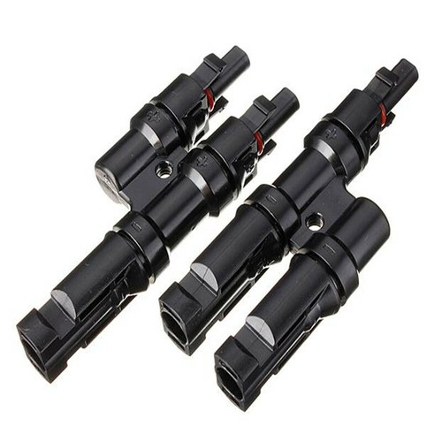 Male/Female Solar Panel T Branch Connectors，Cable Splitter Coupler ...