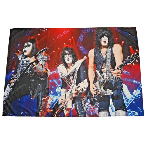 KISS Rock Band Wall Tapestry 59x39 Concert Stage Gene Simmons Paul ...