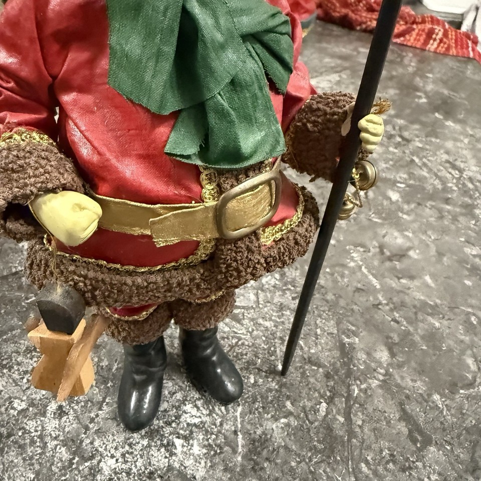 Made In Taiwan ROC Paper Mache Fabric Santa Claus Toy Sack Christmas ...