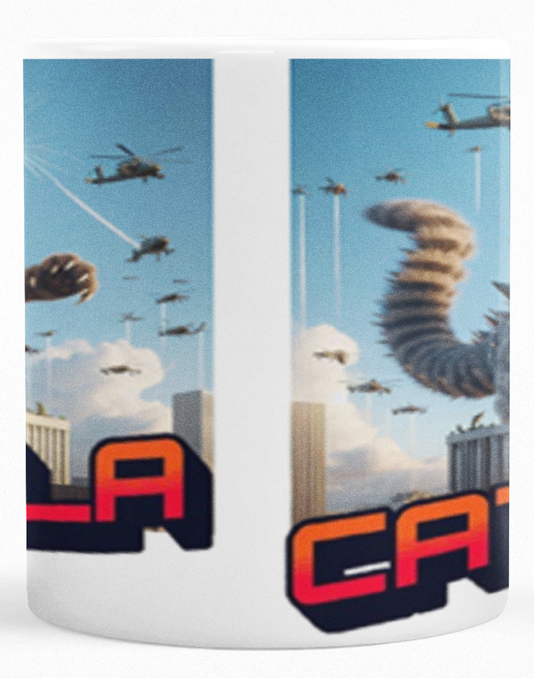 Catzilla Cats Double-Sided Ceramic Coffee Mug | eBay