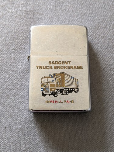 VINTAGE 1989 SARGENT TRUCK BROKERAGE SEMI TRUCK MARS HILL, ME ZIPPO ...