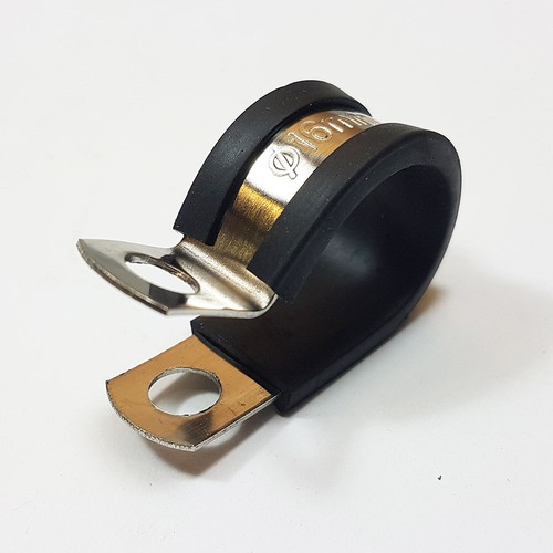 P Clips 16mm Rubber Lined Steel Stainless Steel Metal Clamp Hose Cable ...