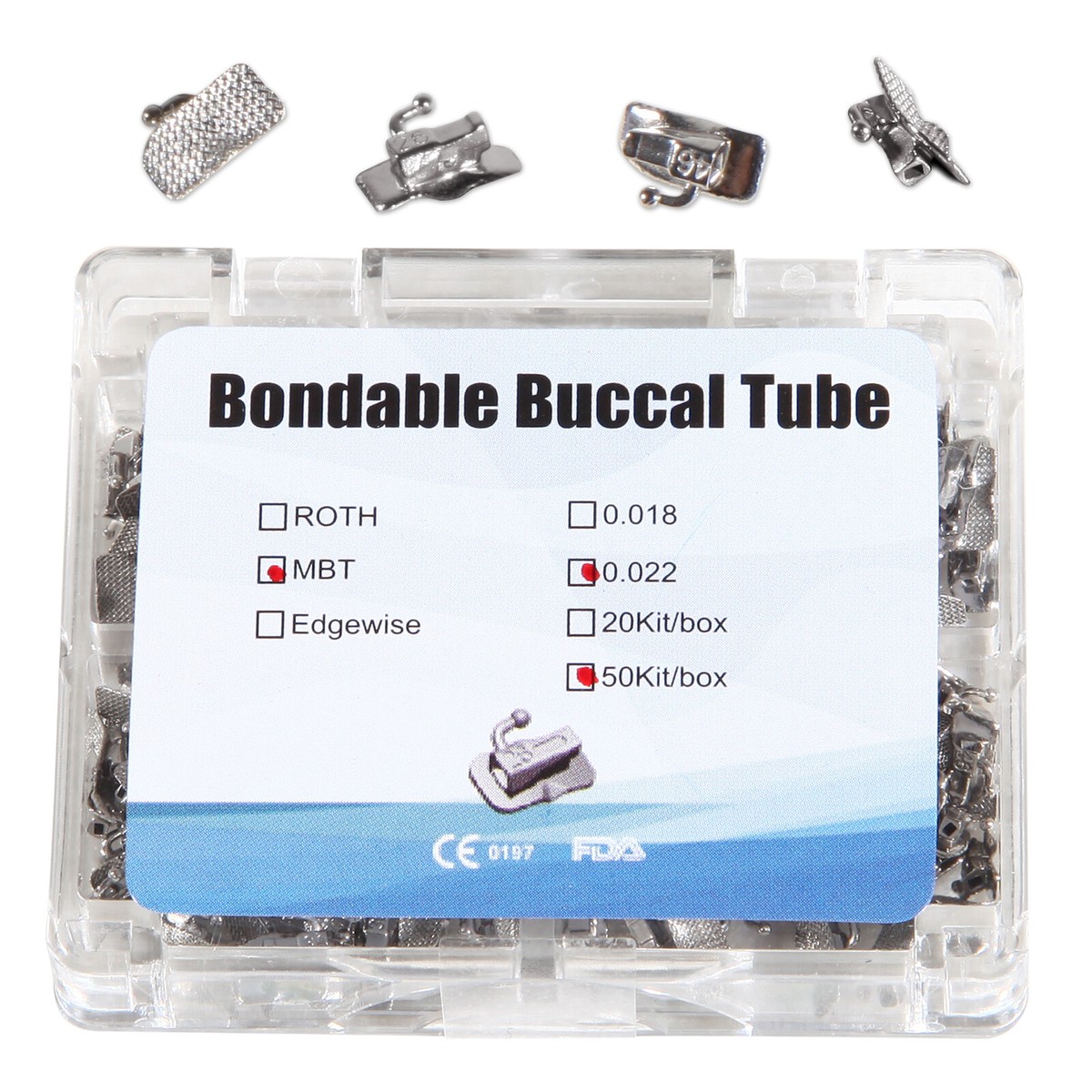 Cosmetology Metal Orthodontic Buccal Tubes Tubes 50 Sets Dental ...