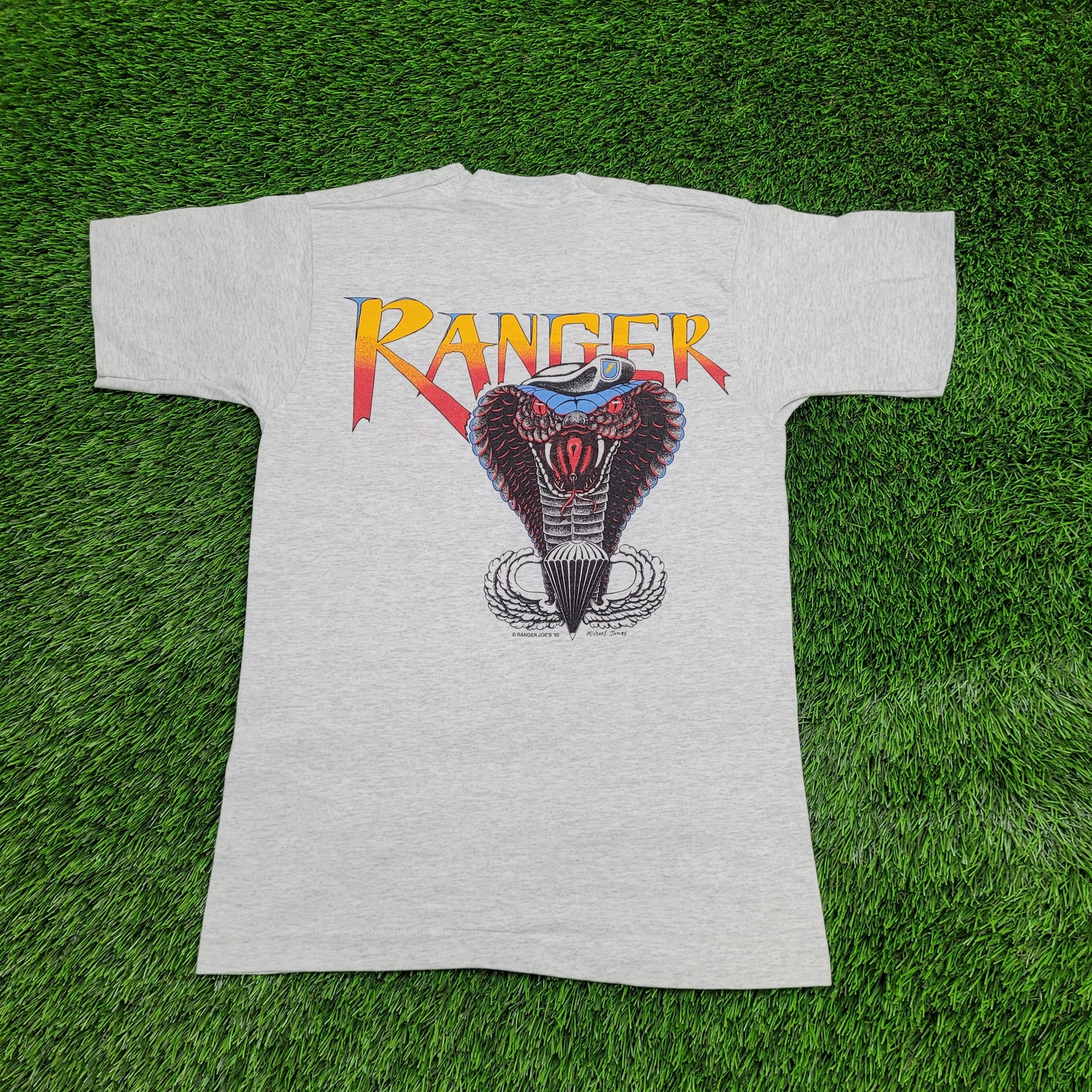 Vintage 1992 Ranger-Joes Military Cobra Shirt S 17x26… - Gem