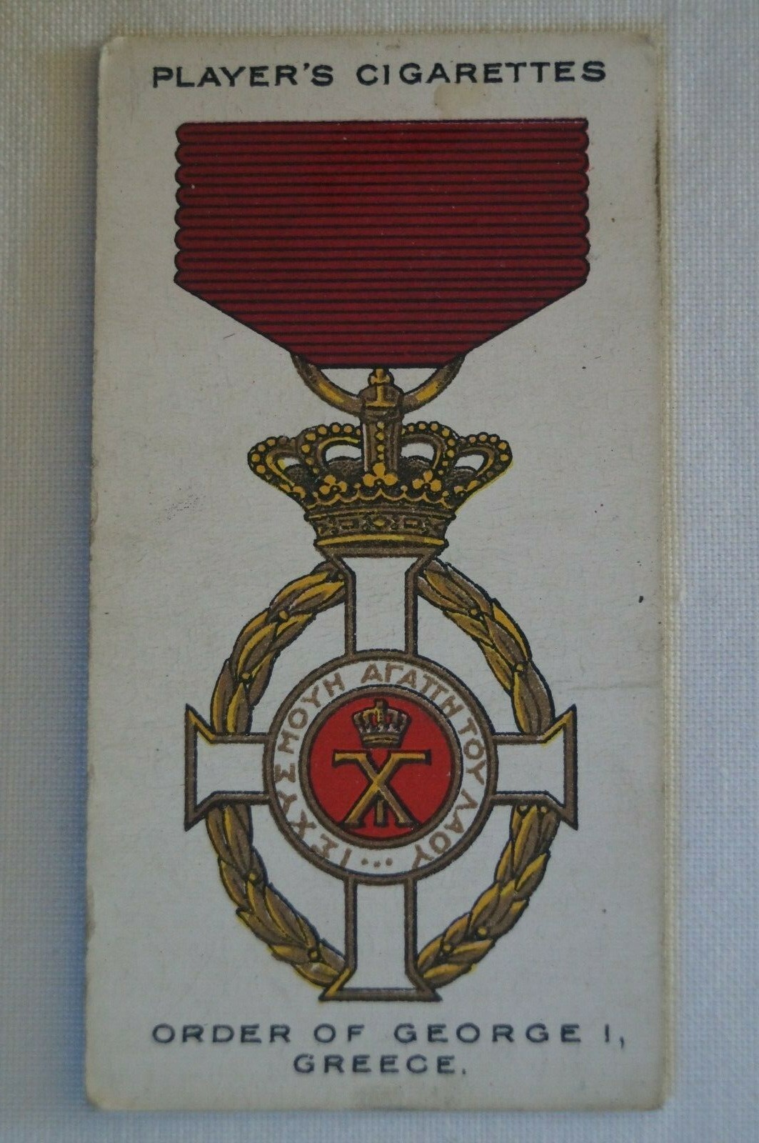 War Decorations & Medals Vintage 1927 Pre WWII Players Card Order of ...