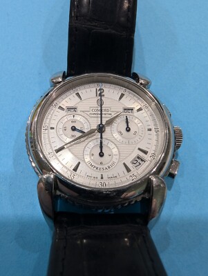 Concord Impresario Zenith Triple Date Chronograph Watch, 38mm, 31 Jewel ...