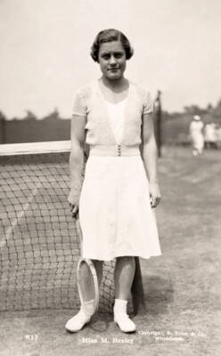 British tennis player Mary Heeley at Wimbledon 1930 Historic Old Photo ...