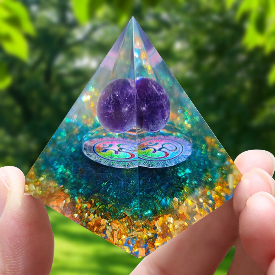 Healing Chakra Pyramid Orgone Pyramid Energy Generator Healing Crystal ...