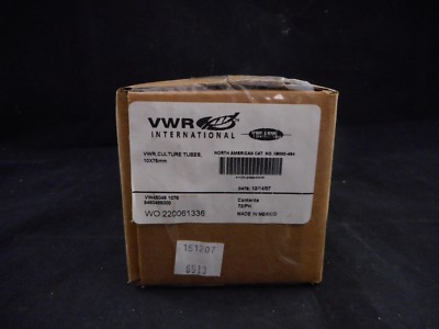 VWR Glass 4mL Culture Tubes Reusable Uniform Wall 10 x 75mm 89000-494 ...