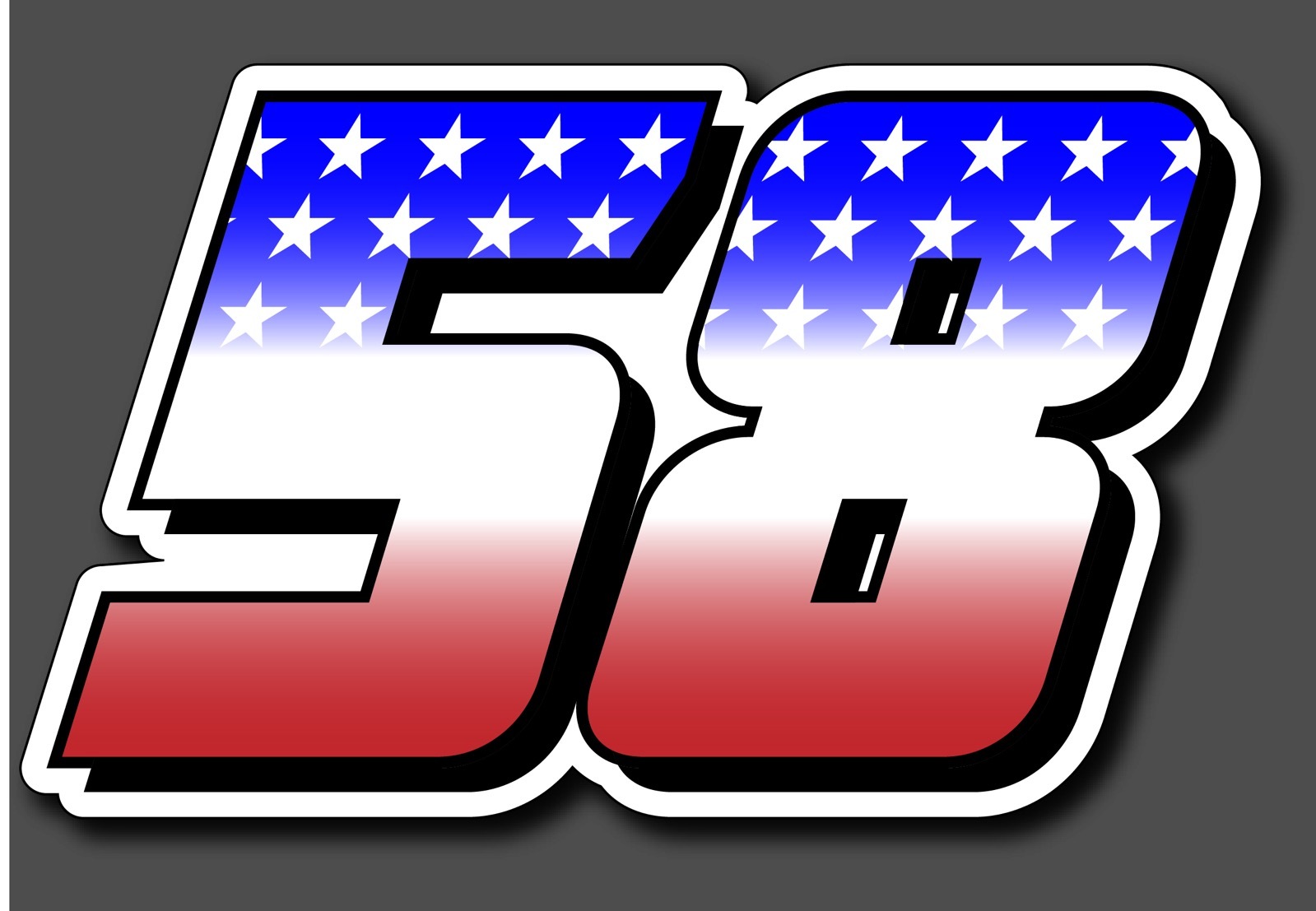 Custom Race Car Numbers Vinyl Decal. Any Number Combination. Die Cut ...