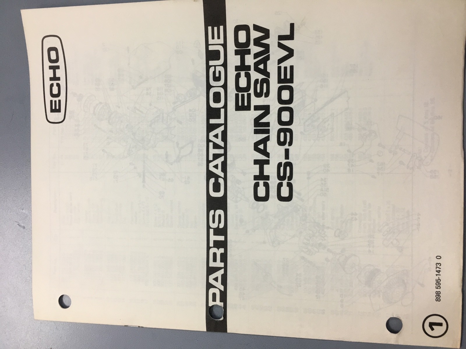 Echo cs 900evl chainsaw illustrated parts list echo 898 595 1473 0 | eBay